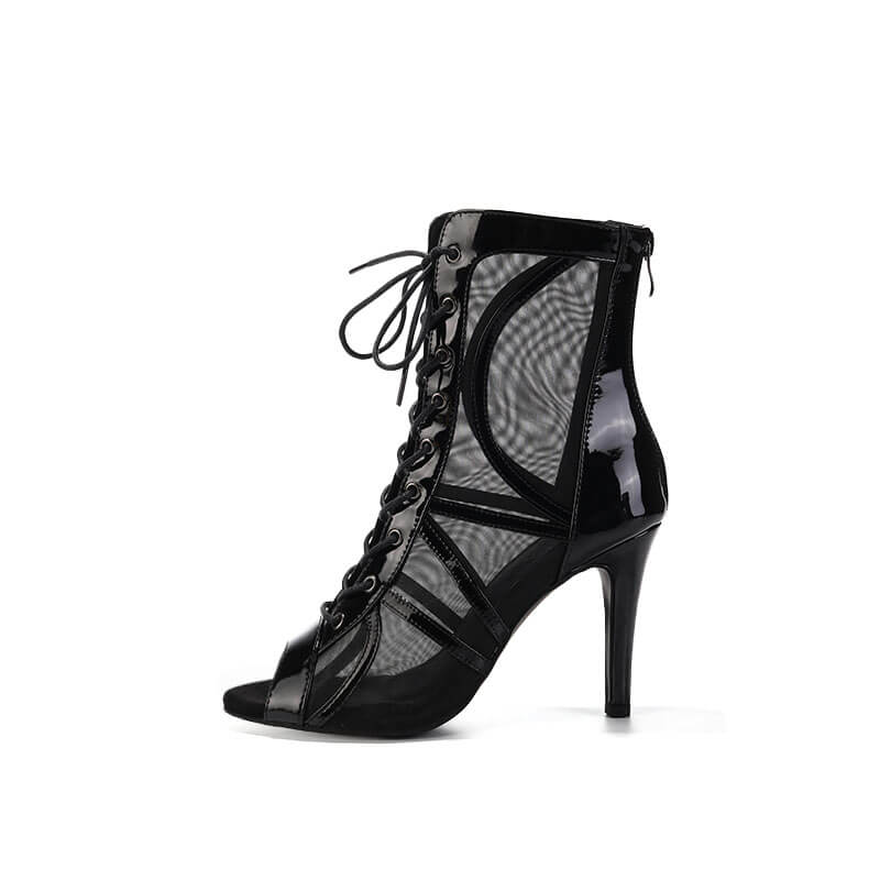 Black Mesh Stiletto Dance Boots – HIPPOSEUS